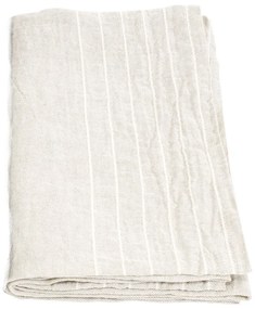 Lněný ručník Kaste, len-bílý, Rozměry  95x180 cm