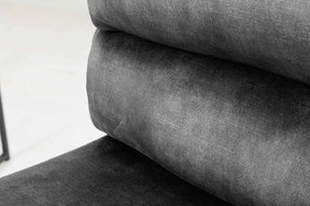 Designová barová otočná židle Frank tmavě šedý samet