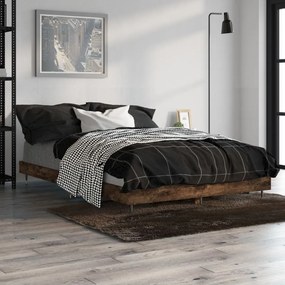 Rám postele kouřový dub 120 x 190 cm kompozitní dřevo - Default Title