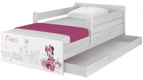MAXMAX Dětská postel MAX se šuplíkem Disney - MINNIE PARIS 180x90 cm Postel pro jednoho 180x90 pro holku Ano