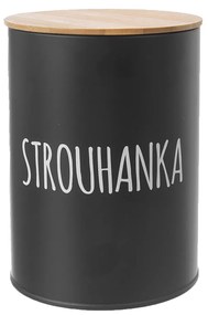 Dóza plech/bambus pr. 11 cm Strouhanka BLACK CZ