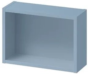 Cersanit Larga, závěsná otevřená skříňka 40x28cm, modrá, S932-082