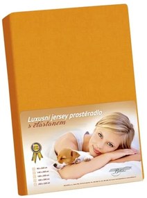 Bellatex prostěradlo jersey s elastanem oranžová velikost 100x200 cm