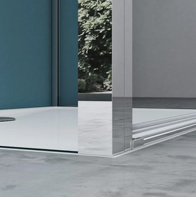 design sprchový kout RAVENA R66 - U-form CHROME 90-140cm