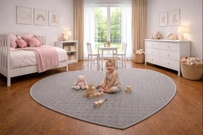 Vopi, Kusový koberec Udinese šedý srdce, 100x120 srdce, šedá, chodba / předsíň