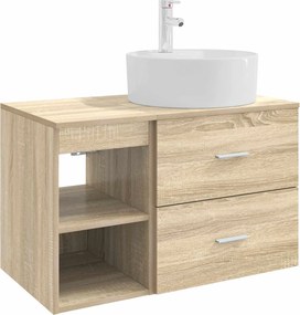 Sada koupelnového nábytku 2 ks Dub sonoma Kompozitní dřevo 3403906