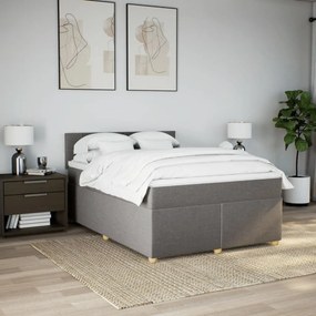 Box spring postel s matrací taupe 160x200 cm textil 3289035