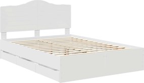 Rám postele se zásuvkou Bílá 150 x 200 cm Inženýrské dřevo 3413401