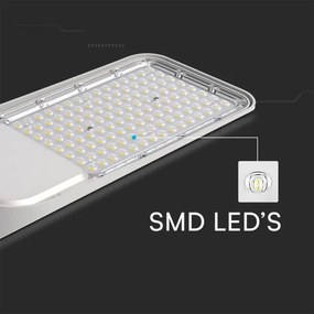 LED Pouliční lampa se senzorem soumraku LED/100W/230V 4000K IP65 šedá
