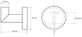 Sapho, X-ROUND BLACK háček, černý, XR208B