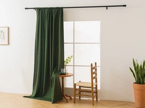 Závěs OXFORD LIGHT 140x250 cm, tmavě zelený Zavěšení: Kovové kroužky