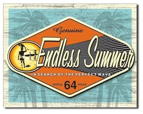 Plechová cedule Endless Summer - Genuine 40 cm x 32 cm