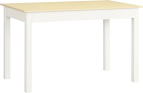 HOMCOM Jednoduchý Jídelní Stůl pro 4-6 Osob, Obdélníkový Moderní Kuchyňský Stůl s Dřevěnou Melaminovou Deskou, Nosnost 50 kg, Dub a Bílá | Aosom