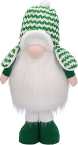 Vánoční dekorace skřítek bílá / zelená 87 cm