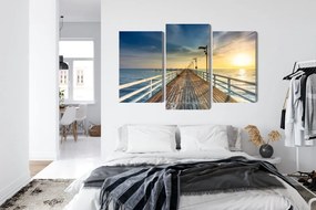 Vícedílný obraz Dřevěné Molo Na Baltském Moři Nedostatek Nedostatek Plátno Canvas 60x40
