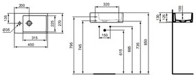 Ideal Standard Strada - Umývátko 45x27 cm, K081701