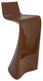 OnaDnes -20% VONDOM Hnědá plastová barová židle WING 72 cm