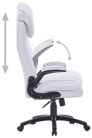 Petromila Kancelářská židle nastavitelná bílá umělá kůže