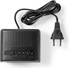 Nedis Digitální stolní budík černá / LED Displej / Funkce odloženého b