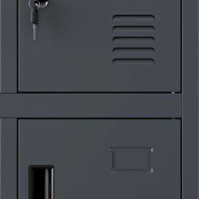Skříňka pro zaměstnance dvojitá, na nožkách antracitová, 559x1720x450 mm: ROBERT 2 Plus