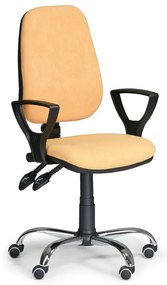 Pracovní židle Comfort SY s područkami, žlutá