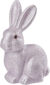 Butlers EASTER Velikonoční zajíček třpytivý 22 cm - sv.fialová