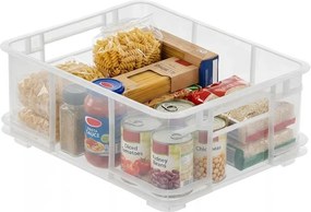 Keeeper Úložný box pro domácnost i dílnu, BRUNO L, 20,5L, 43 x 35 x 17,5 cm, transparentní