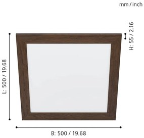 Eglo 99474 - LED Stropní svítidlo PIGLIONASSO LED/20W/230V 500x500 mm