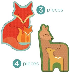 Petit Collage První puzzle lesní zvířátka