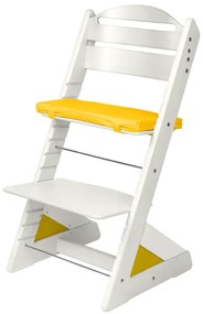 Jitro Dětská rostoucí židle Plus bílá Žlutý klín + žlutý