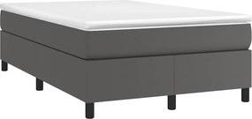 Rám postele s boxspringem šedý 120 x 200 cm umělá kůže 3121039