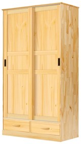 Skříň s posuvnými dveřmi Onix 2D2S-P - masiv borovice