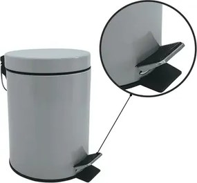 MSV UNIS pedálový odpadkový koš 3 L světle šedá / Ocel