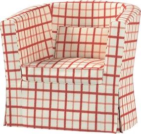 Potah na křeslo IKEA Ektorp Tullsta barva červená látka vzorované