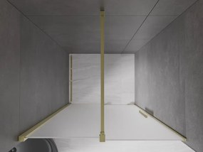 Mexen Velar, posuvné sprchové dveře do otvoru 120 cm, 8mm sklo námraza, zlatá matná, 871-120-000-31-55