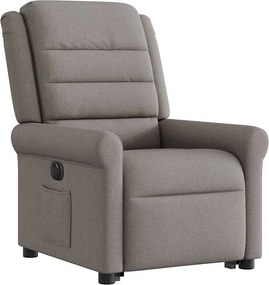 Elektrické zvedací polohovací křeslo taupe textil 3303341