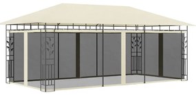 Altán s moskytiérou 6 x 3 x 2,73 m krémový