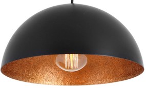 OnaDnes -20% Nordic Design Černo měděné závěsné světlo Darly 35 cm