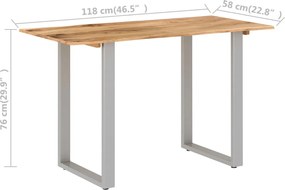 vidaXL Marketos Jídelní stůl 118 x 58 x 76 cm masivní akáciové dřevo