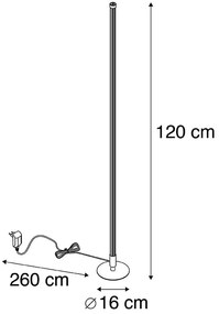 Stojací lampa černá vč. LED s dotykovým stmívačem 3 stupně stmívání - Line-up