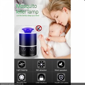 Herzberg HG‑03138 – 360° USB LED lampa s cyklónovým hubením komárů