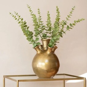 Bronzová antik kovová raw váza Tulip - 20*20*28cm