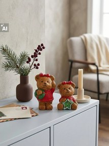 Sinsay - Stojící vánoční dekorace ve tvaru medvídků 2 pack - vícebarevná