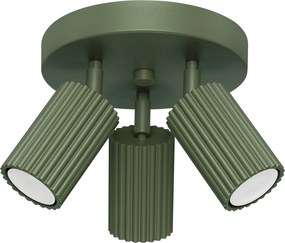 Sollux Lighting Stropní svítidlo KARBON 3P olivově zelené