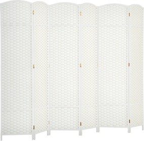 HOMCOM 6-panelový rozdělovač místností 240x170 cm skládací dělicí stěna pro obývací pokoj, ložnici a kancelář | Aosom