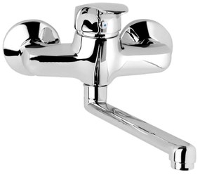 Mereo Mereo, Dřezová nástěnná baterie, Sonáta, s ramínkem plochým rovným 210 mm, chrom, CB302AN