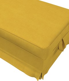 Potah na podnožku Ektorp Bromma barva žlutá látka pletený vzor