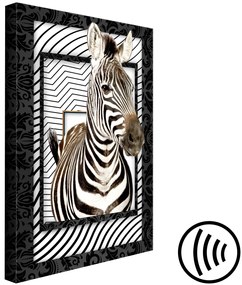 Obraz Zebra v proužcích (1-dílný) - Zvíře v černobílém provedení vzorů