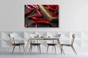 Obraz deska s chili papričkami Varianta: 90x60