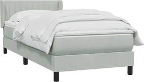 Box Spring Postel s matrací Světle šedá 90x220 cm Samet 3318309